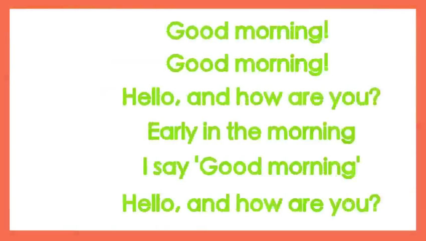 Good Morning Song for Kids (with lyrics) _ The Singing Walrus - Action ...